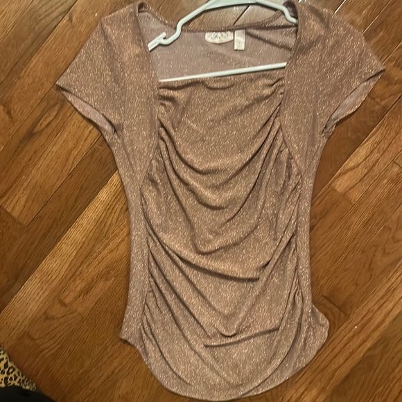 Tops | Willow And Root Shimmer Pink Top | Poshmark